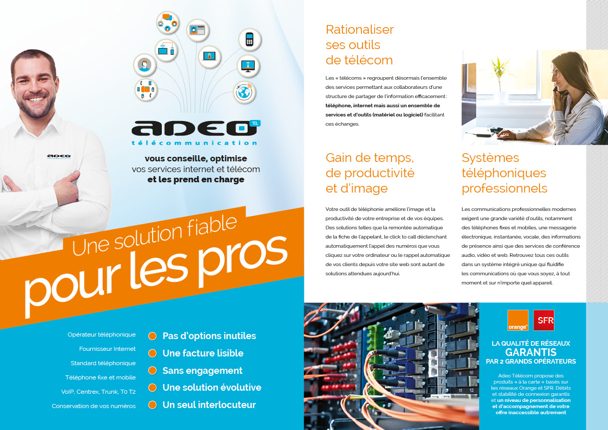 Charte graphique, site internet, plaquette pour Adeo Informatique - Graphiste Indépendant ...